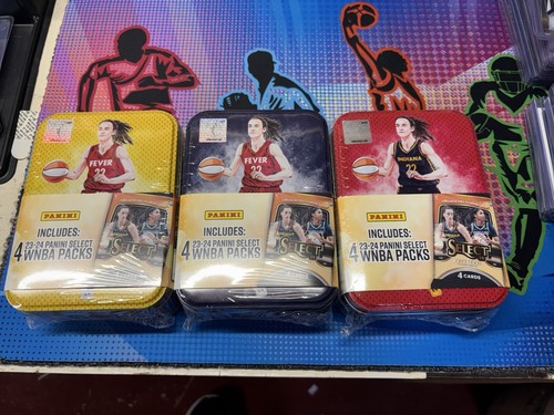 3 x 2023-24 Caitlin Clark WNBA Select Basketball Tins SEALED Set of ...