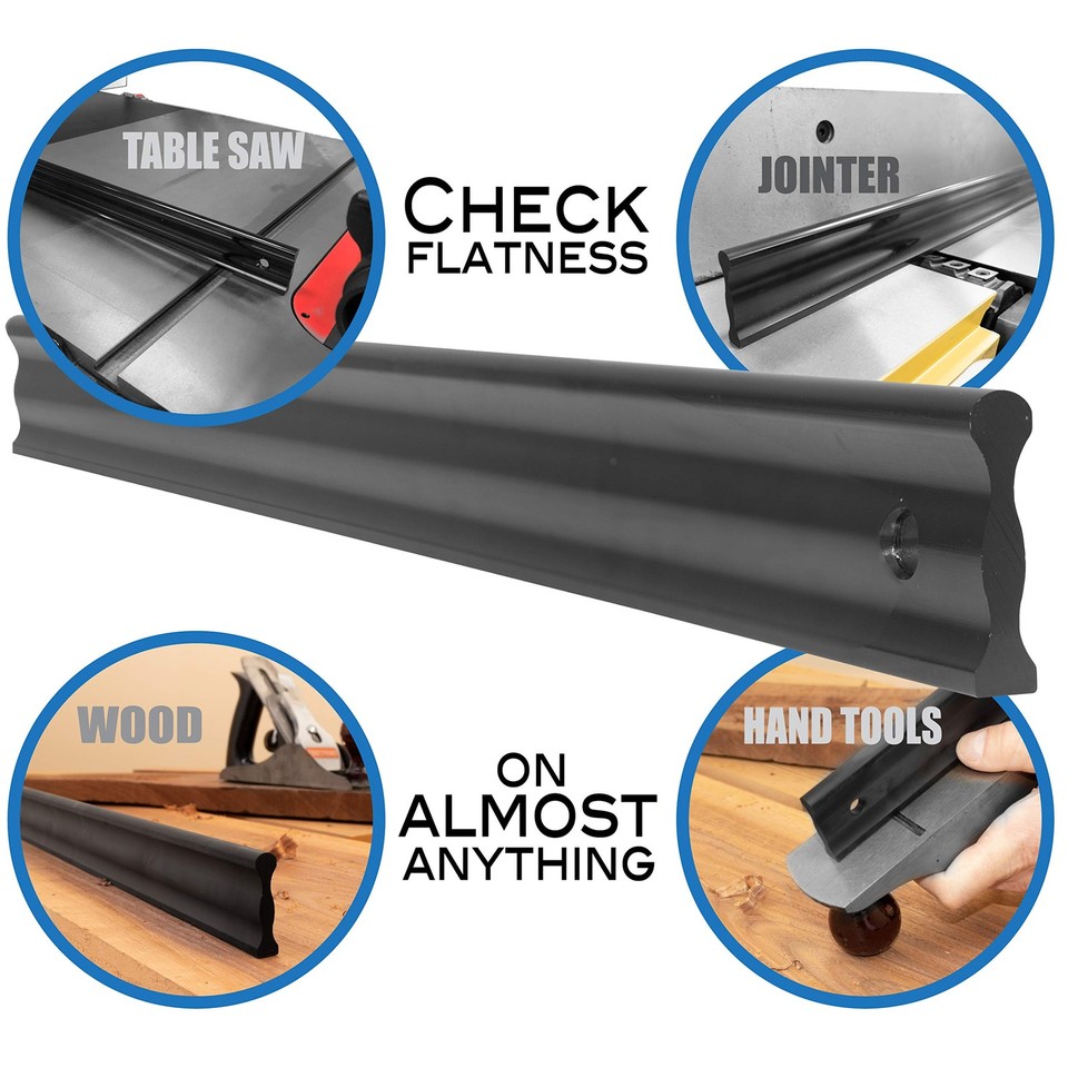 Fulton 24"" Anodized Aluminum Straight Edge Tool with .001 Tolerance ...