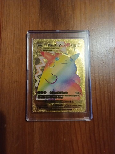 Pikachu Gold VMAX - Pikachu Rainbow Pokemon Card Rare, Golden Back | eBay