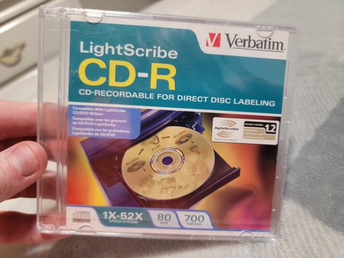 LightScribe CD-R 1 Disc Verbatim 80 Min/700 MB/52X Speed: New Sealed | eBay