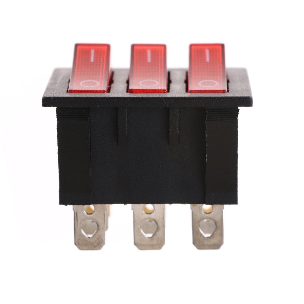 KCD3 34*40 Big Rocker Switches With Red Light Three-Way Switch 9 Pin 2 ...