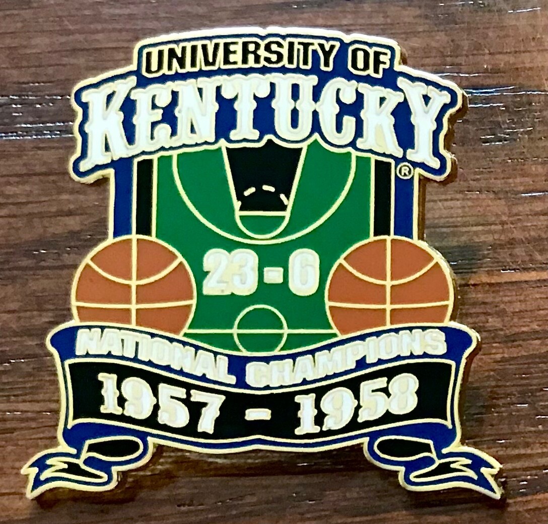 UNIVERSITY KENTUCKY 1957-58 NCAA NATIONAL CHAMPIONS PIN Willabee & Ward ...