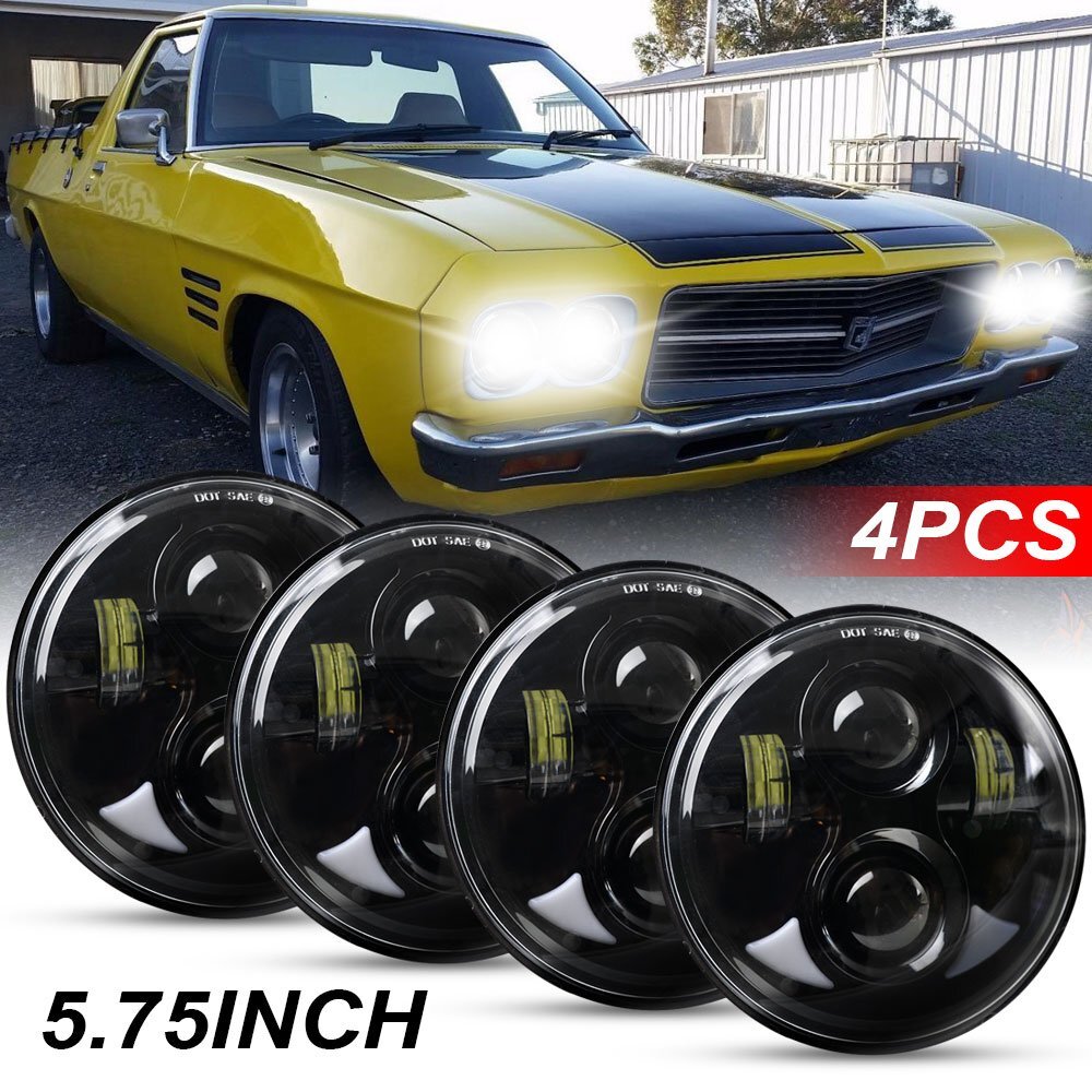 New 4pcs 5.75 5-3/4"inch Round Headlight For Holden HQ HK HT HX HZ HJ ...