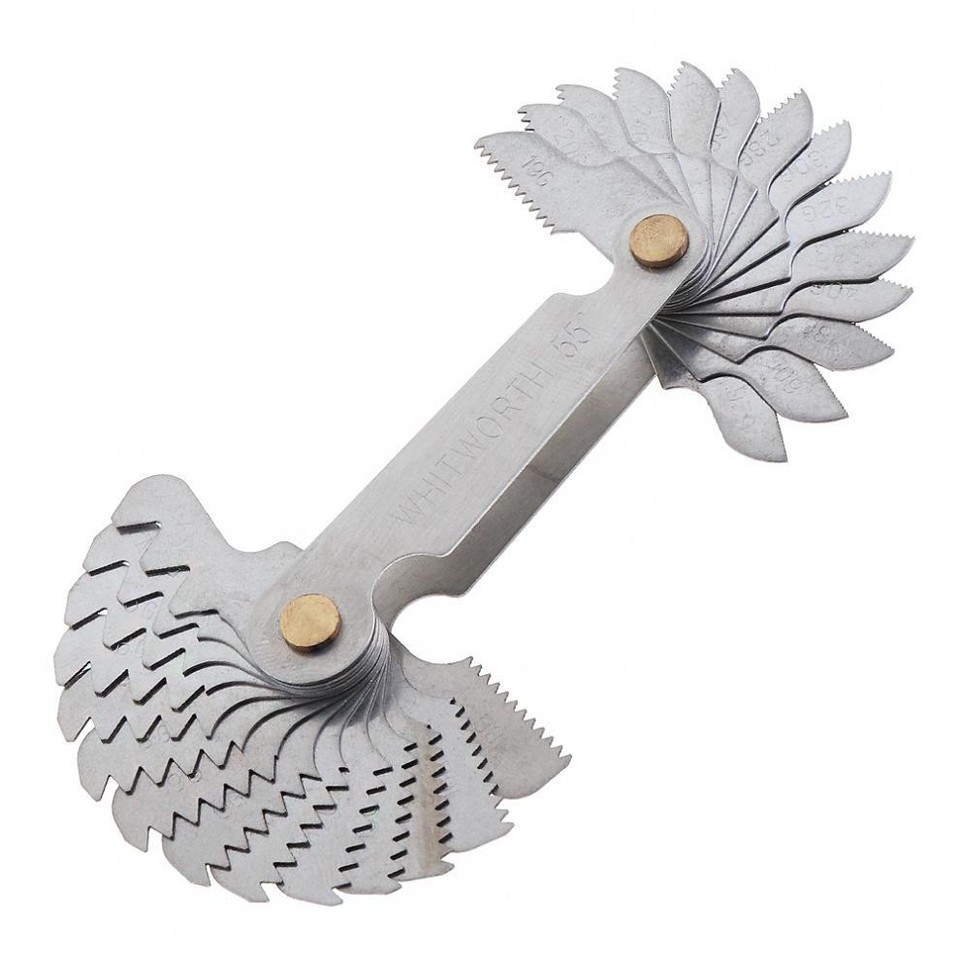 28 Blade Whitworth 55 Degree Screw Thread Pitch Gauge Set Industrial ...