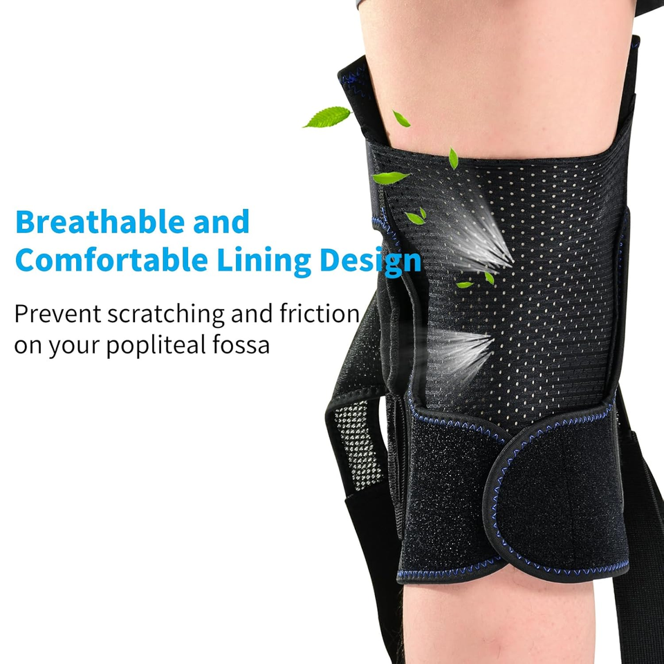 Hinged Knee Brace for Men and Women plus Size, Breathable Non-Slip Knee ...