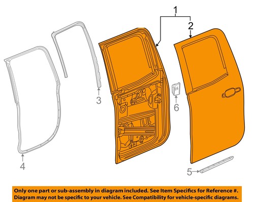 GM OEM Rear Door-Shell Frame Panel Right 84208323 | eBay