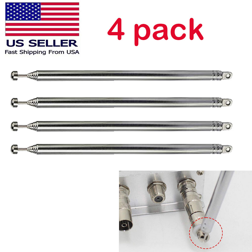4Pcs 7 Sections Telescopic 74cm AM FM Antenna Portable Radio Antenna ...