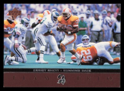 1996 Upper Deck Eric Rhett Team Trio Football Card #TT35 Tampa Bay ...