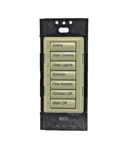 Lutron HomeWorks STWD-7B-IV (Ivory) Interactive Wired Designer seeTouch ...
