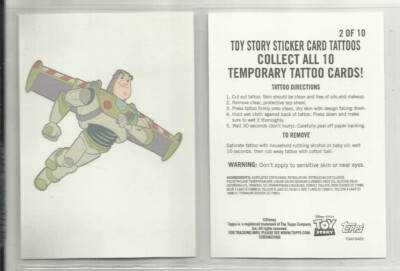 2010 Toy Story Fun Packs (Topps) TEMPORARY TATTOO "Chase Card" #2 of 10 ...