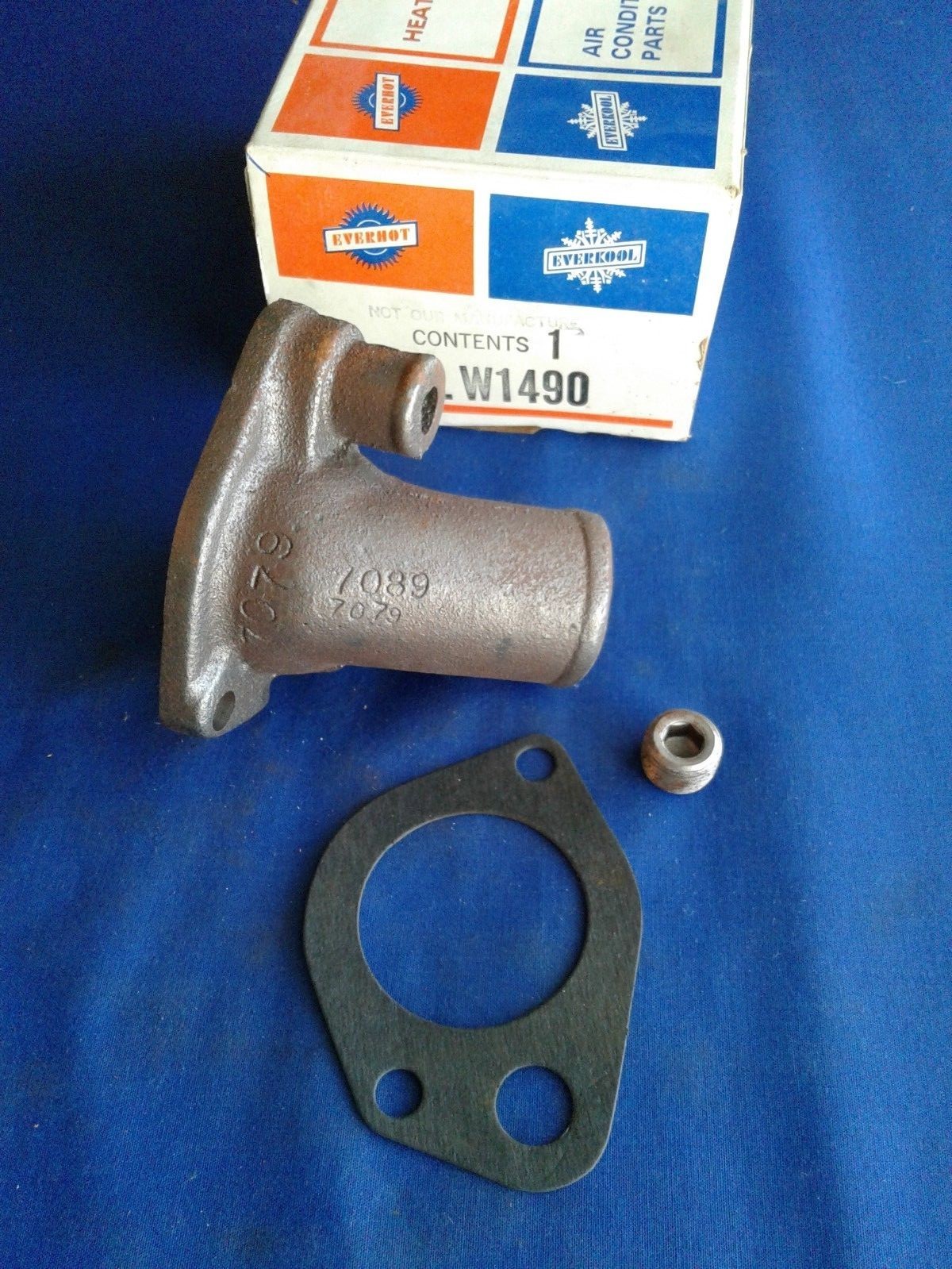 NORS Everco Water Outlet # W1490, Cast Iron, USA, Fits Ford Mercury ...
