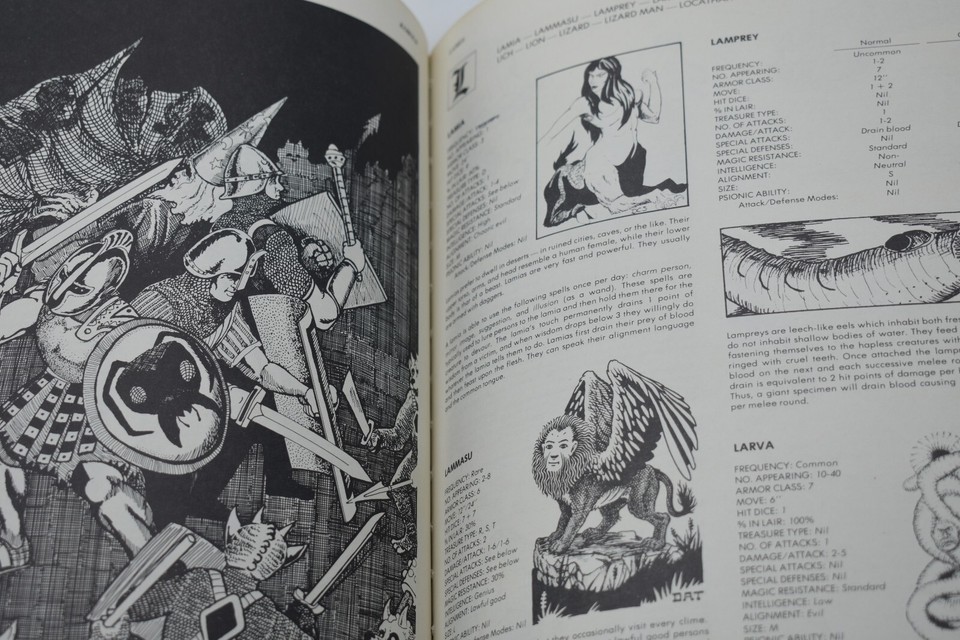 MONSTER MANUAL *3RD PRINT ALPHA* ORIGINAL D&D DUNGEONS DRAGONS 1ST ...