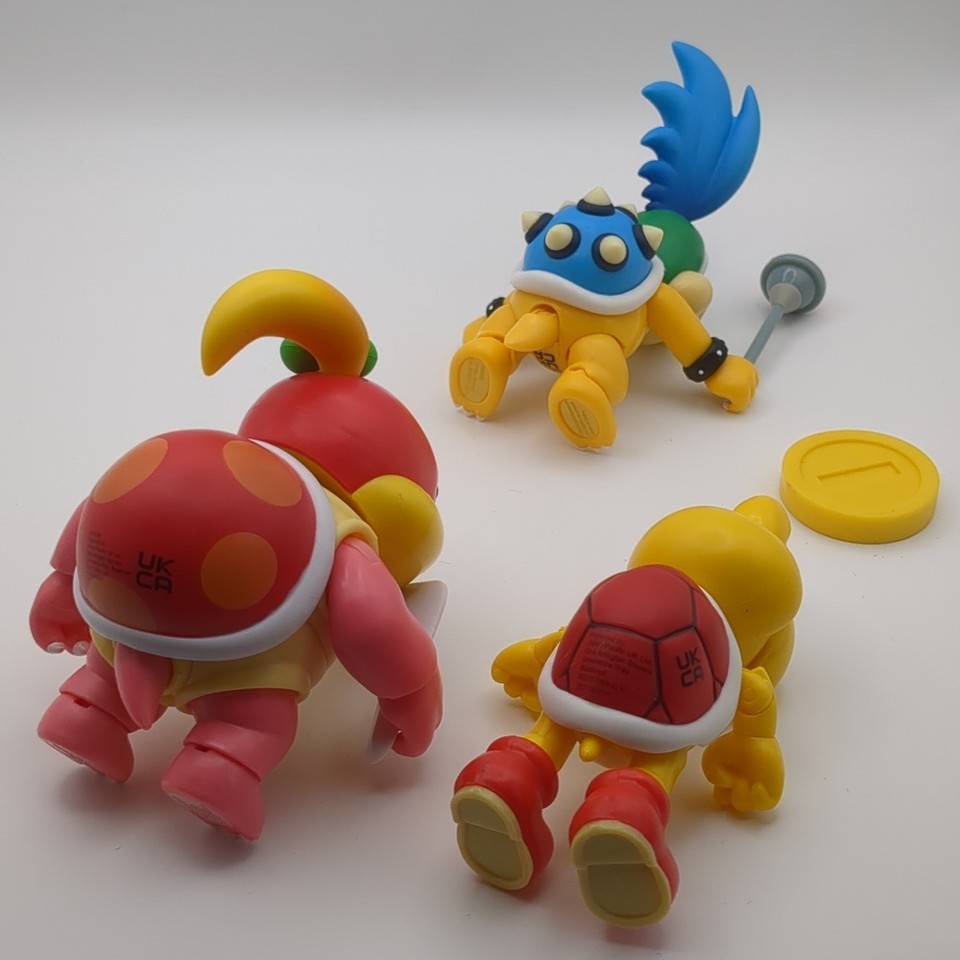 Pom Pom Yellow Koopa Troopa Larry Koopa w Wand 4" Figures Jakks Super ...