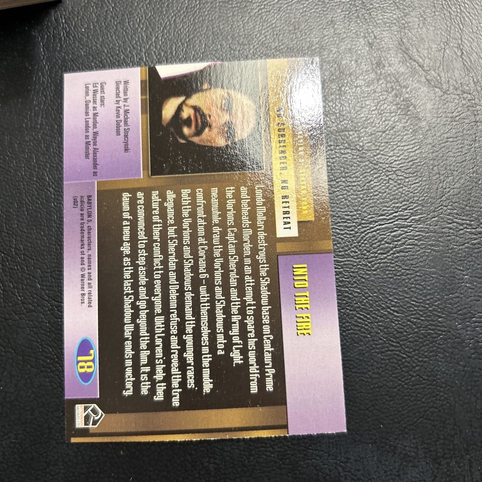 Jb6a Babylon 5 The Complete 2002 Rittenhouse #78 Ed WassEr Wayne ...