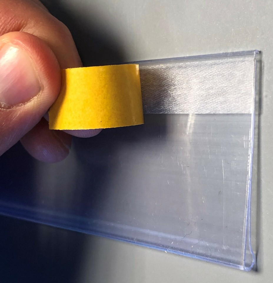 Clear Shelf Edge Ticket Strips, Self Adhesive. Various Sizes, GREAT ...