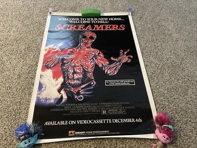 1985 SCREAMERS Video Poster Movie Original Rolled 27x40 One Sheet ...
