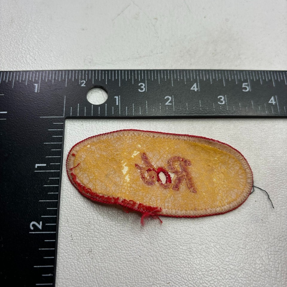 Vtg Kinda Rough Oval Red Letter NAME ROB Patch (Uniform~ID~Workwear ...