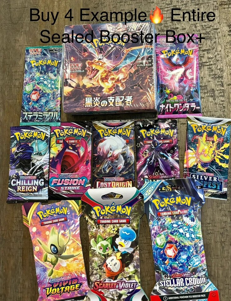 Pokémon Mega Pack: 10 Sealed Variety Booster Packs + Bonus Insurance ...