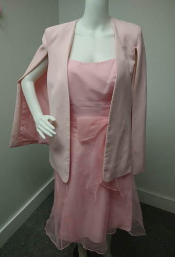 Vintage Set Alfred Angelo Tea Pink Tulle Dress Cape jacket 12 Fairy ...