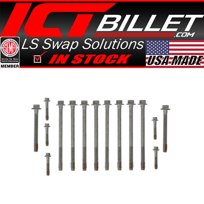 GS33380 1 Head Set - Mahle - LS Head Bolt Kit Short Long OEM 97-03 LS1 ...