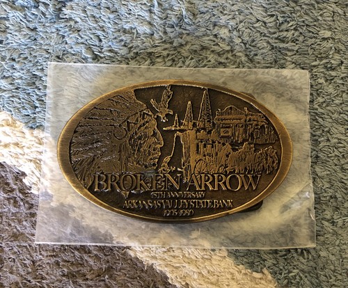 Vintage 1905-1980 Ann. Broken Arrow Oklahoma Arkansas Valley Bank Belt ...