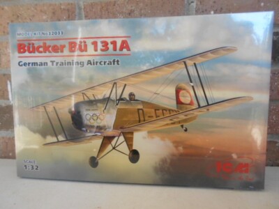 ICM Bucker Bu 131-A 1:32 Scale WWII German Training Aircraft #32033 | eBay