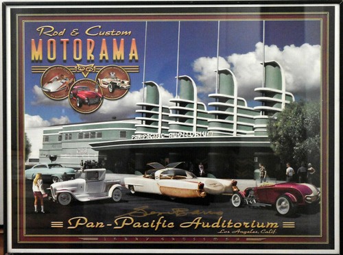 1961 George Barris Rod & Custom Motorama Hand Signed Poster Print 24.5 ...