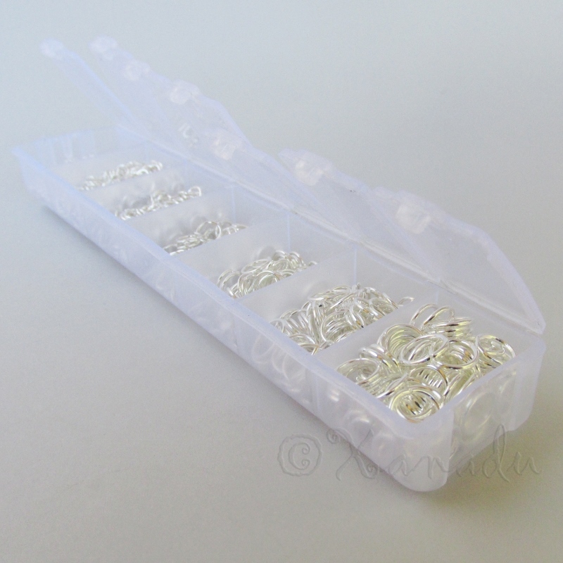 Jump Rings Silver Plated 1500PCs Mix - 7 Assorted Sizes In Plastic ...