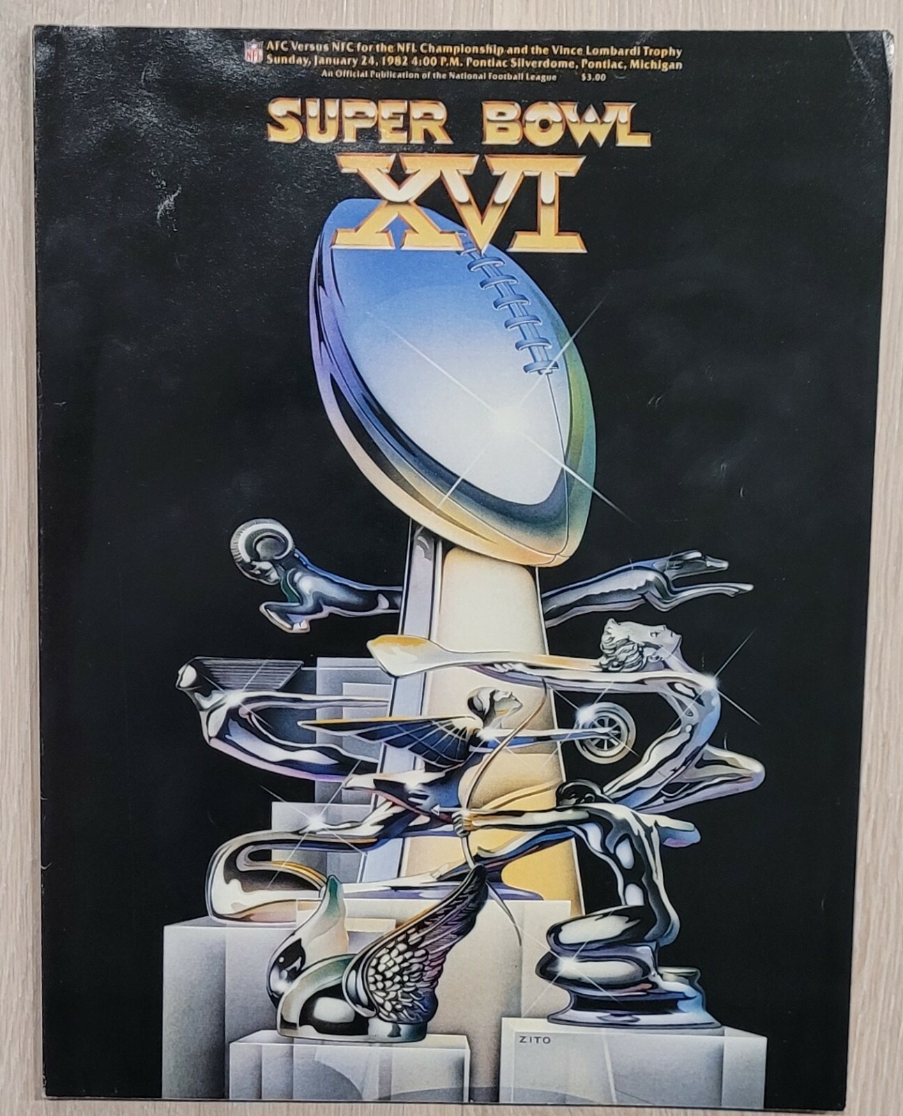 Vintage 1982 SUPER BOWL XVI Program Cincinnati Bengals Vs. San ...