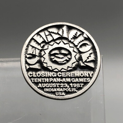 Vintage Pan Am Games Lapel Pin Celebracion! Closing Ceremony Pewter ...