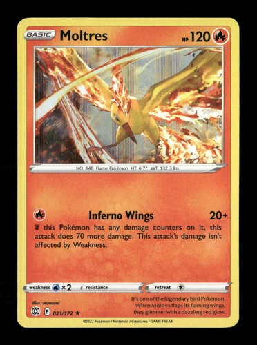 Moltres Holo Holo Rare SWSH09: Brilliant Stars 021/172 NM Pokemon NM | eBay