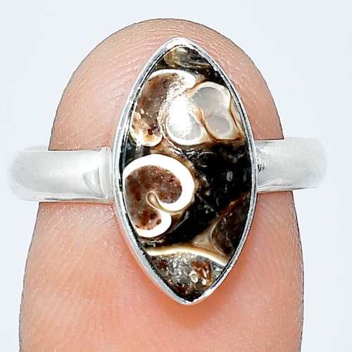 Natural Turtella Jasper - USA 925 Sterling Silver Ring s.7 Jewelry R ...