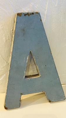 Vintage original Wooden Letter 'A' Shop sign letter Decorative wall ...