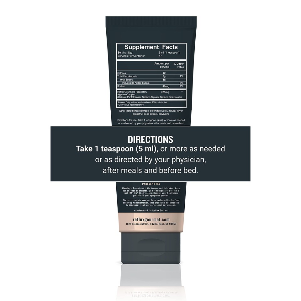 All Natural Heartburn Relief Supplement 8oz Reflux Gourmet Vanilla ...