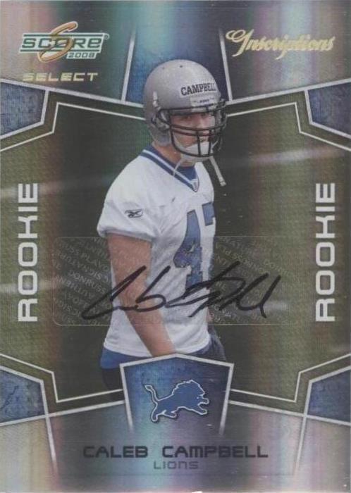 2008 Score Select - Rookie Caleb Campbell #424 Autograph Inscriptions ...