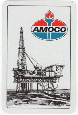 Playing Cards 1 Single Card Old AMOCO North Sea OIL PLATFORM RIG ...