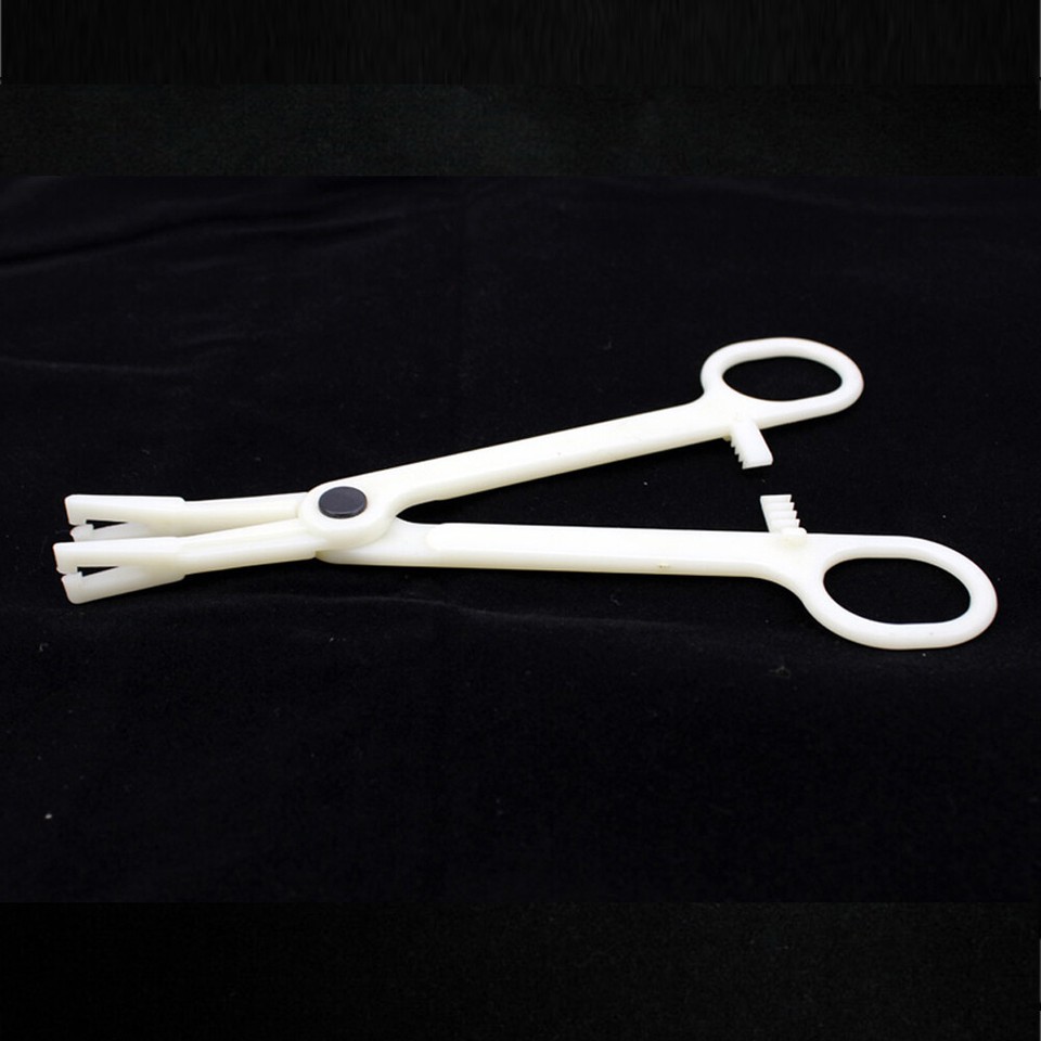 5pcs Piercing Supplies High Strong Disposable Slotted Triangle Forceps ...