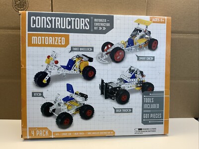 Construction Motorized 4 Pk Model Building Car Vehicle Trucks Kids Toy ...