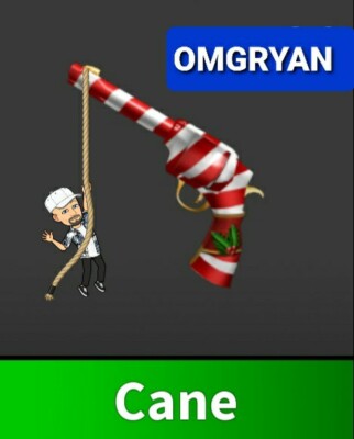 Roblox Murder Mystery 2 CANE GUN MM2 godly knives and guns | eBay UK