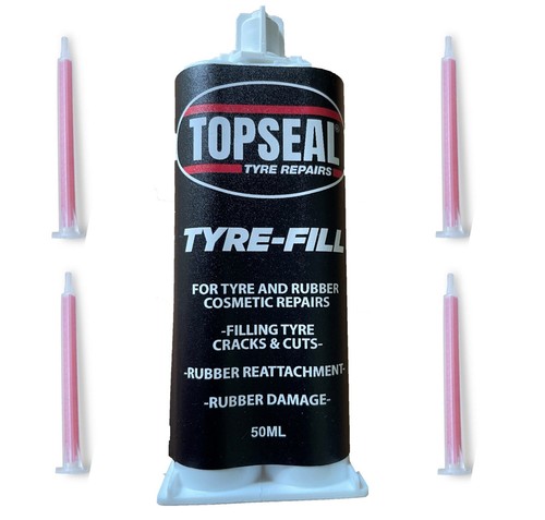 Tyre Repair Fill Rubber Filler Cartridge 50ml Fills Cuts In Tyres x 4 ...
