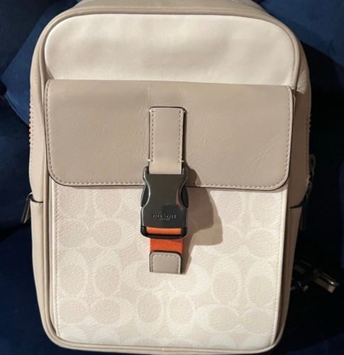 Coach Pacer Creame Backpack NWT SIGNATURE UNISEX Mens Womens | eBay