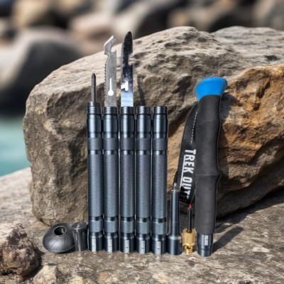 Trek Outfit Adjustable Hiking Stick, EVA Grip, Strap Essential Survival ...