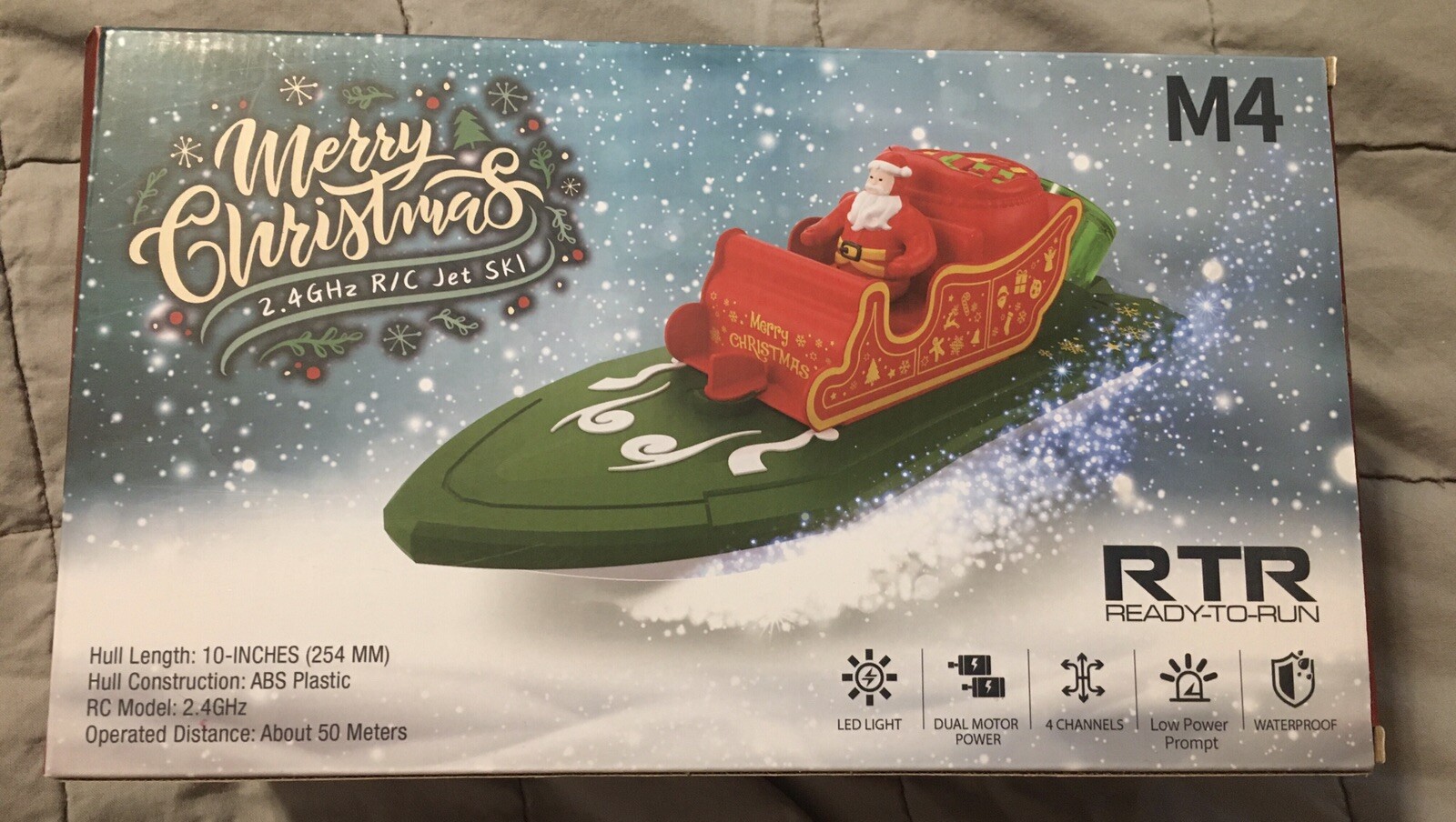 Merry Christmas Santa Driving RC Jet Ski Remote Control Boat Works In ...