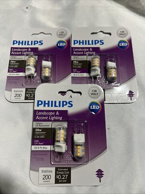 Philips 120 Volt 2Pack LED G8 Bi-Pin Base Landscape Bulb 3/packs 6 ...