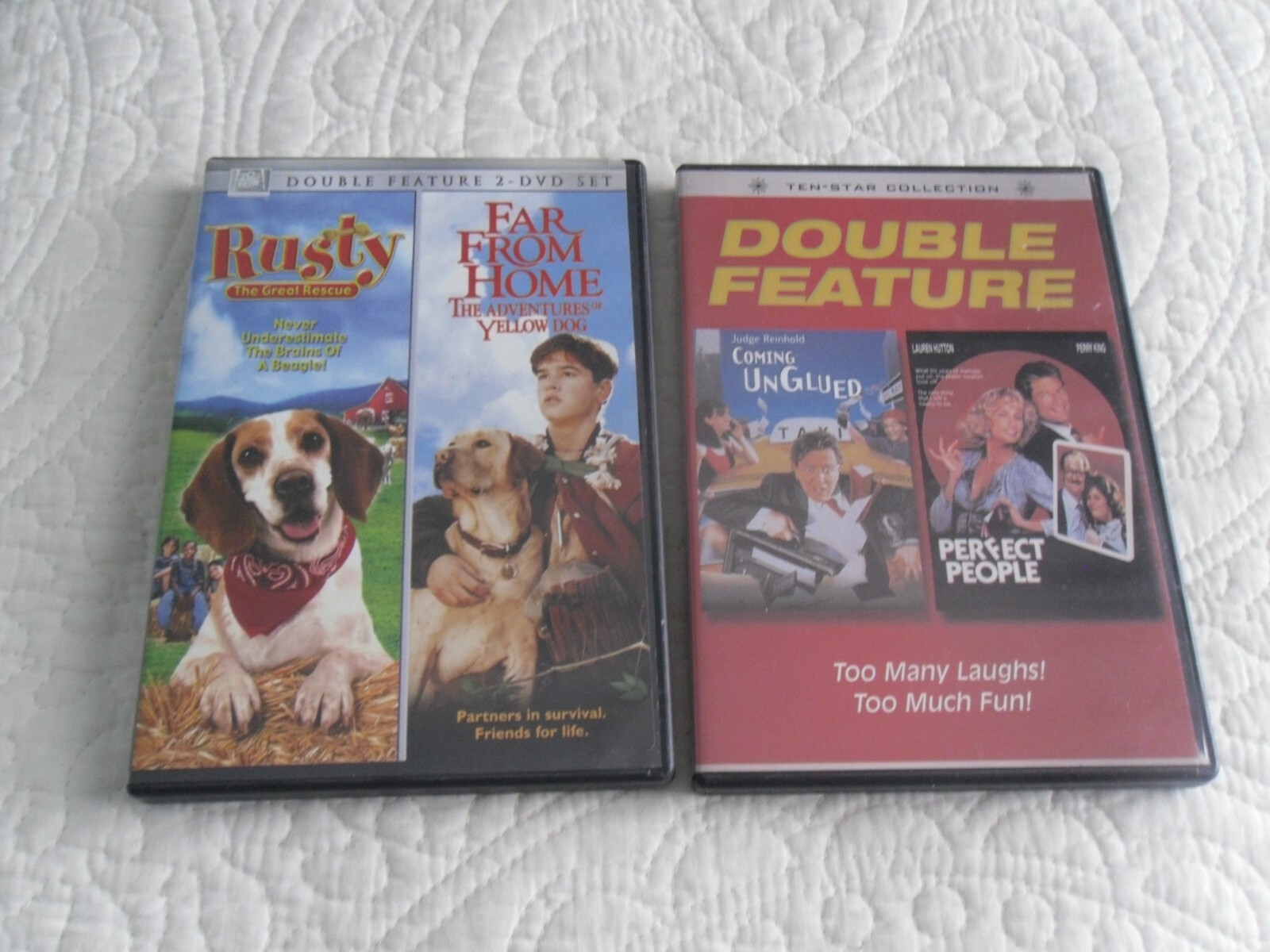 2 DOUBLE MOVIE DVDS:4 MOVIES IN ALL DVDS RUSTY &FAR FROM HOME (ALSO ...