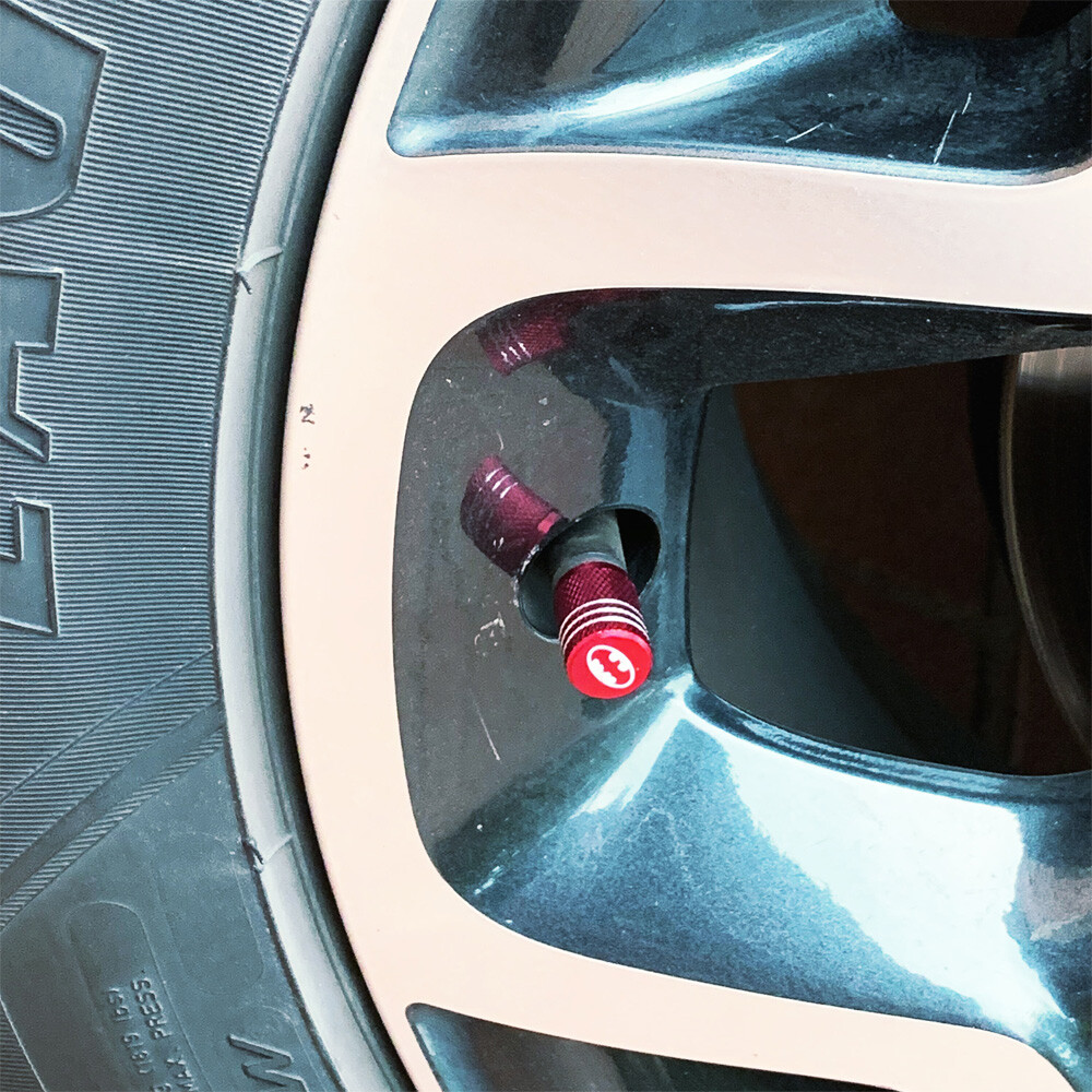 4PCS Sport Styling Tyre Valve Caps BATMAN Logo Wheel Tire Dust Cover ...