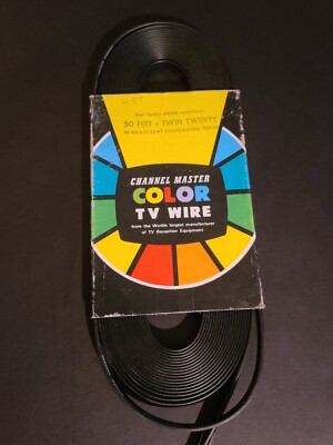 NEW Vintage Channel Master Color TV Wire 50 Feet 20 Gauge 7 Strand 80 ...