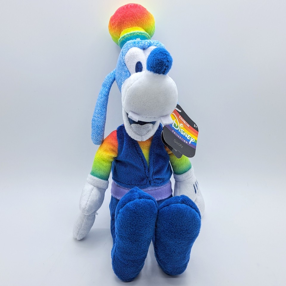 Goofy Disney Rainbow Collection Pride Bean Bag 6" Plush LGBTQ Gay Pride ...