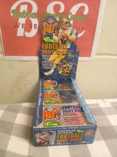 1993 CLASSIC NFL FOOTBALL DRAFT PICKS - SEALED PACKS #1 Draft Pick Drew ...