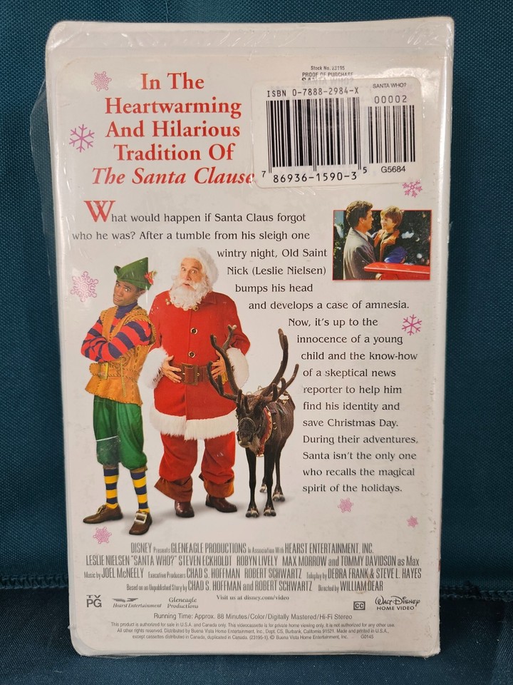 Disney Santa Who (VHS, Clamshell) Leslie Nielsen NEW, Sealed | eBay